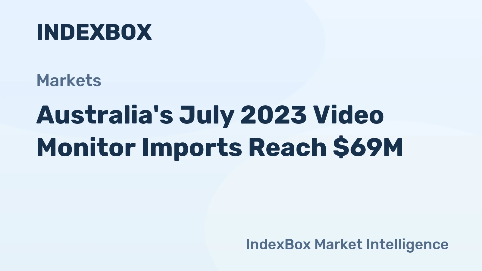 Australia's July 2023 Video Monitor Imports Reach $69M