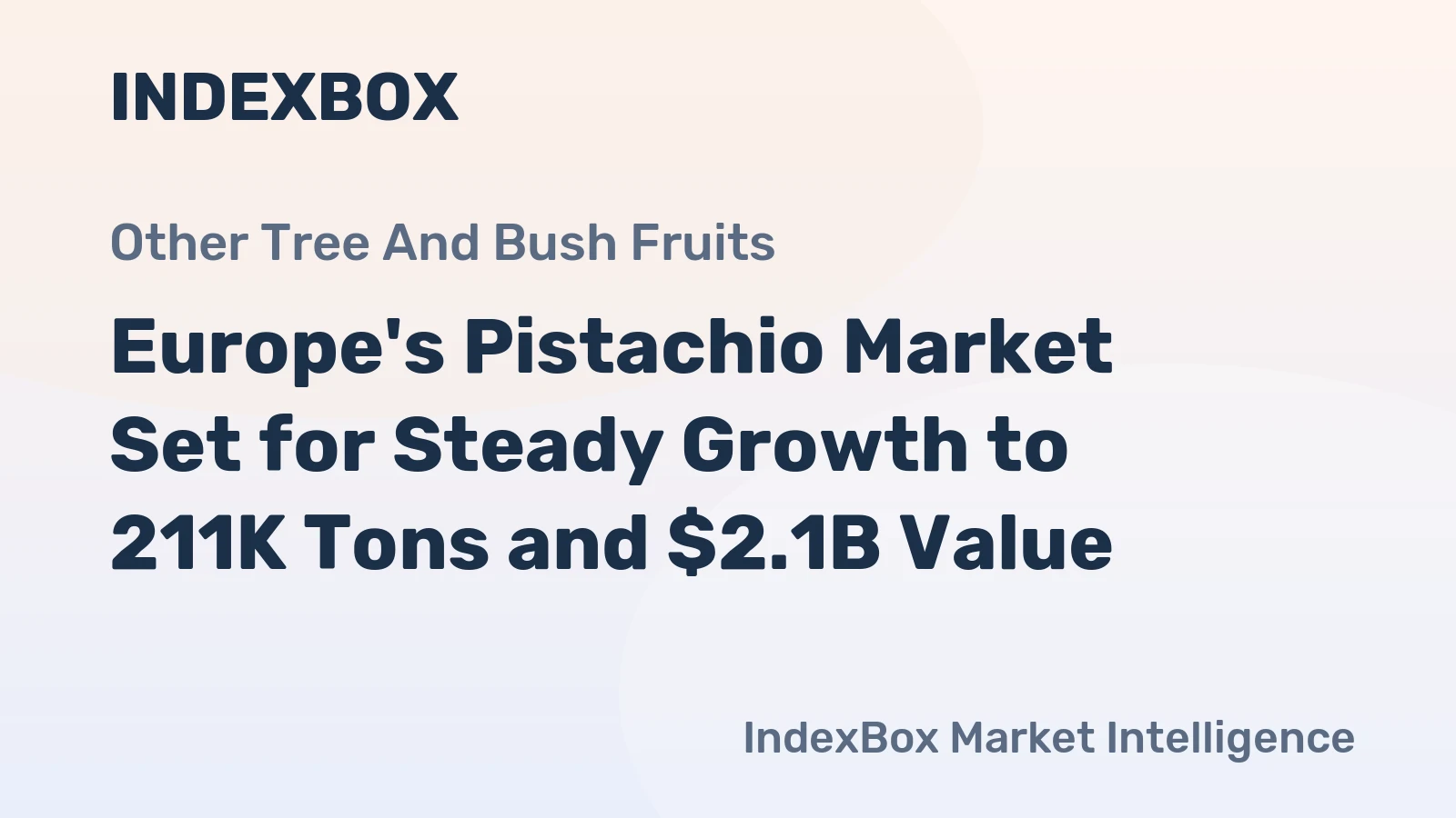 Europe's Pistachio Market Set for Steady Growth to 211K Tons and $2.1B Value