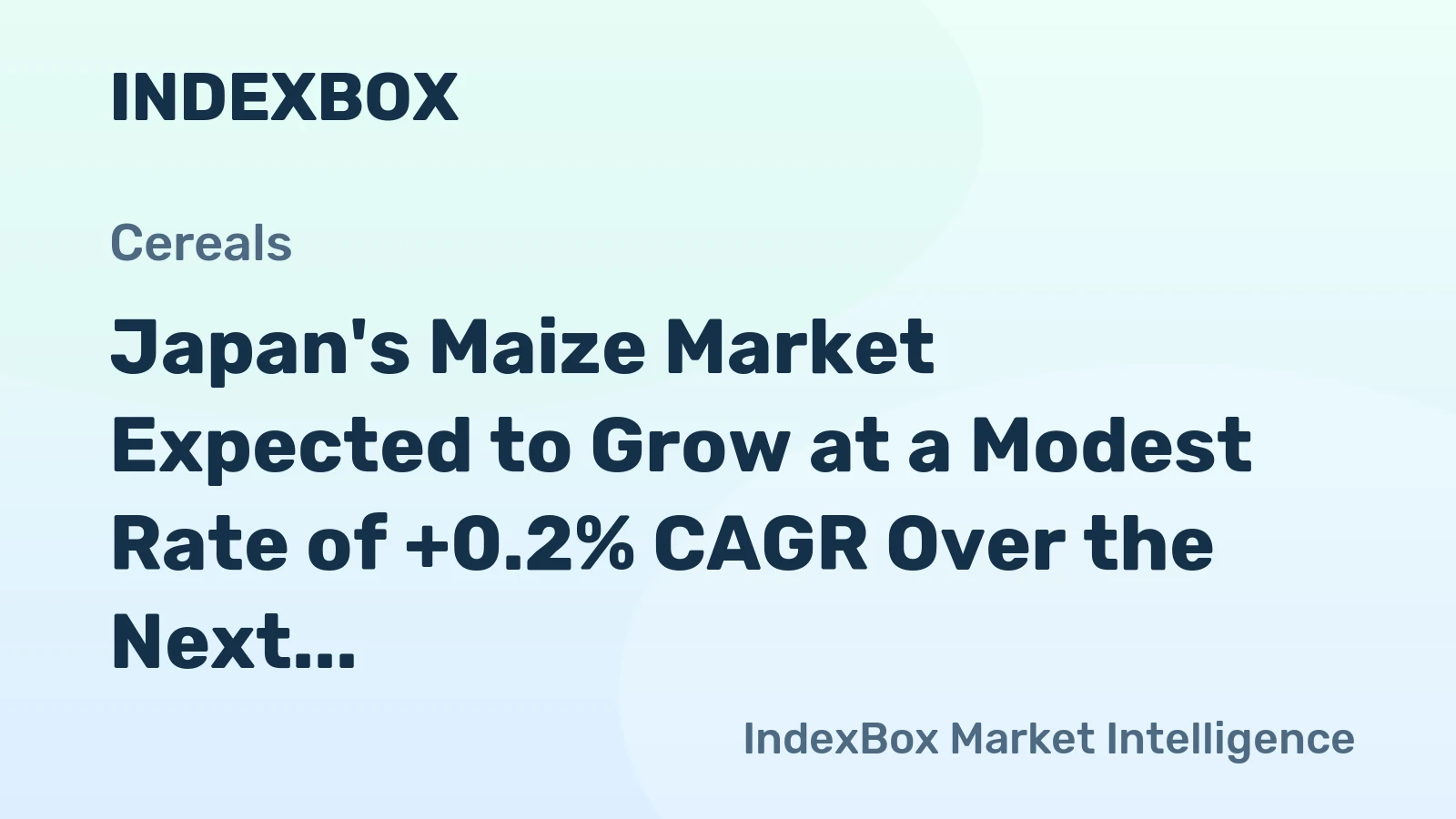 Japan's Maize Market Expected to Grow at a Modest Rate of +0.2% CAGR Over the Next Decade