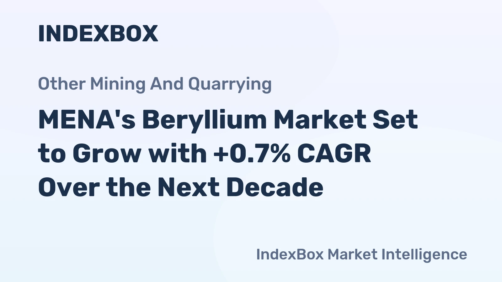 MENA's Beryllium Market Set to Grow with +0.7% CAGR Over the Next Decade