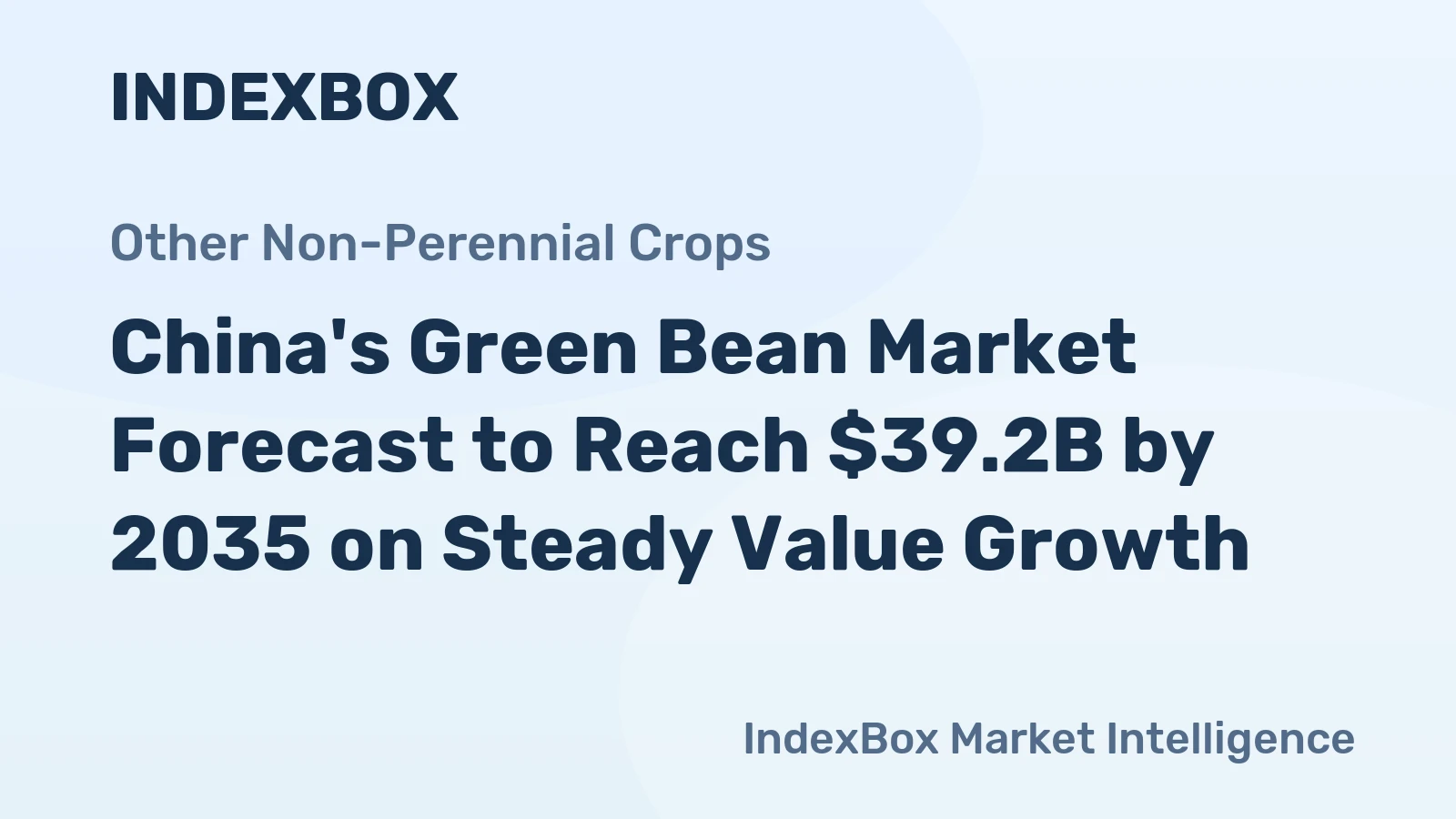 China's Green Bean Market Forecast to Reach $39.2B by 2035 on Steady Value Growth
