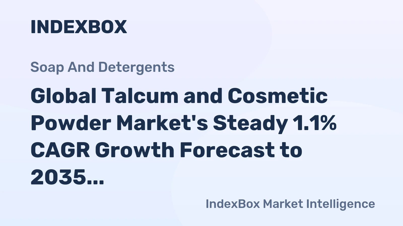 Global Talcum and Cosmetic Powder Market's Steady 1.1% CAGR Growth Forecast to 2035
