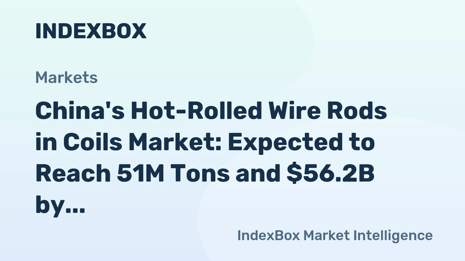 China's Hot-Rolled Wire Rods in Coils Market: Expected to Reach 51M Tons and $56.2B by 2035