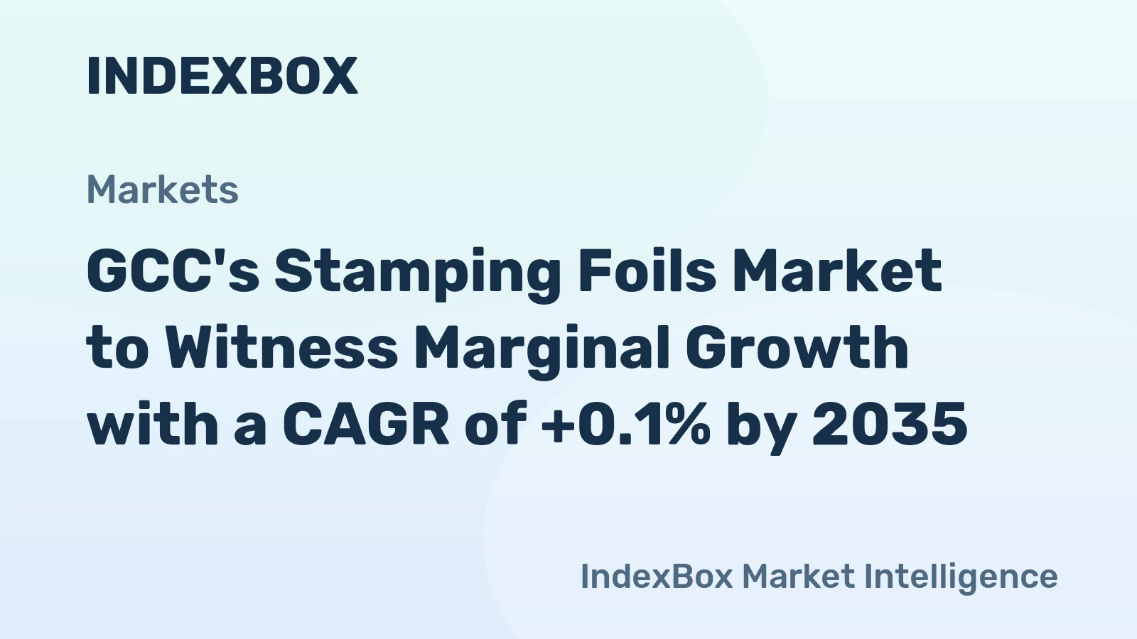 GCC's Stamping Foils Market to Witness Marginal Growth with a CAGR of +0.1% by 2035