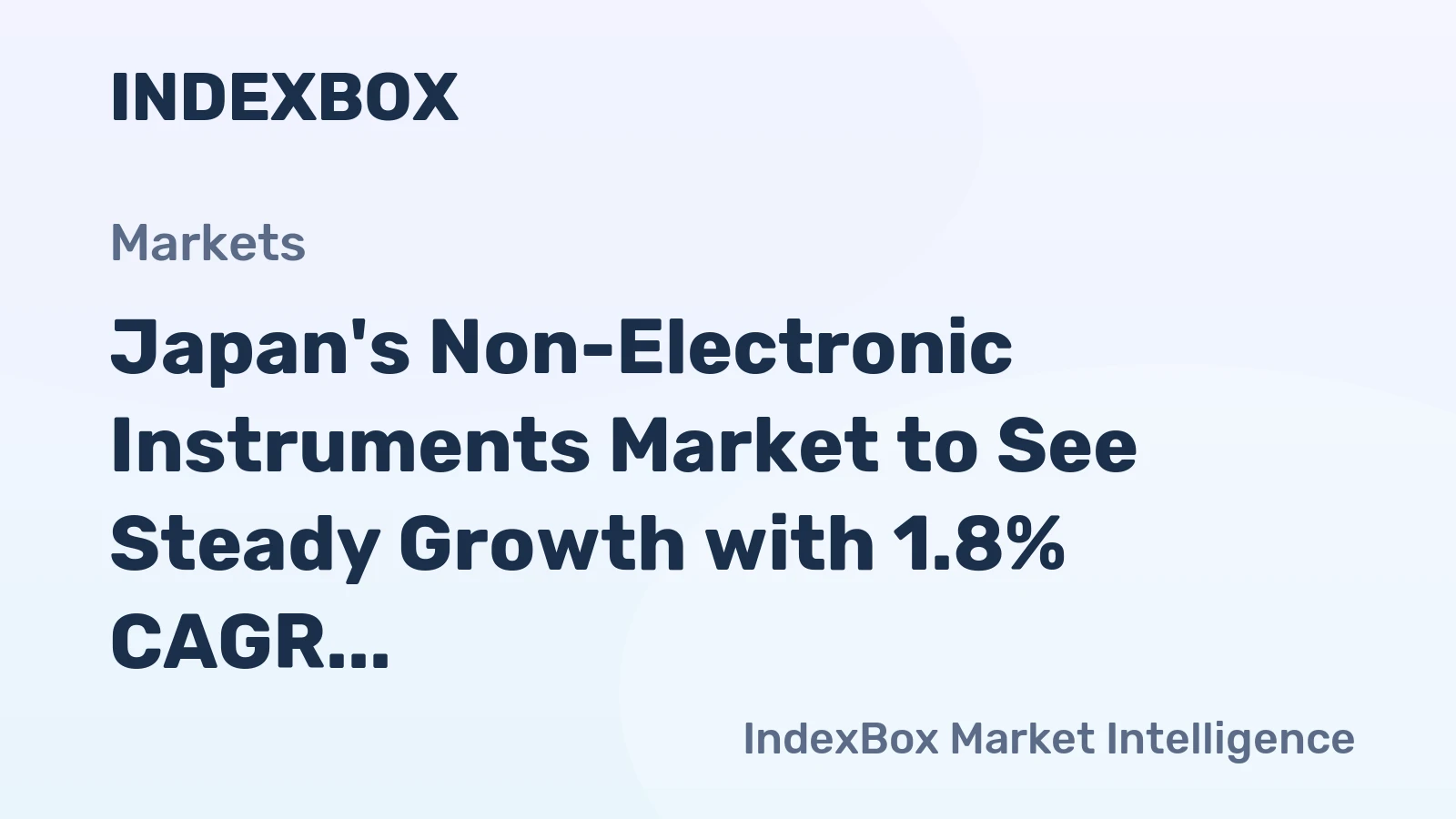 Japan's Non-Electronic Instruments Market to See Steady Growth with 1.8% CAGR