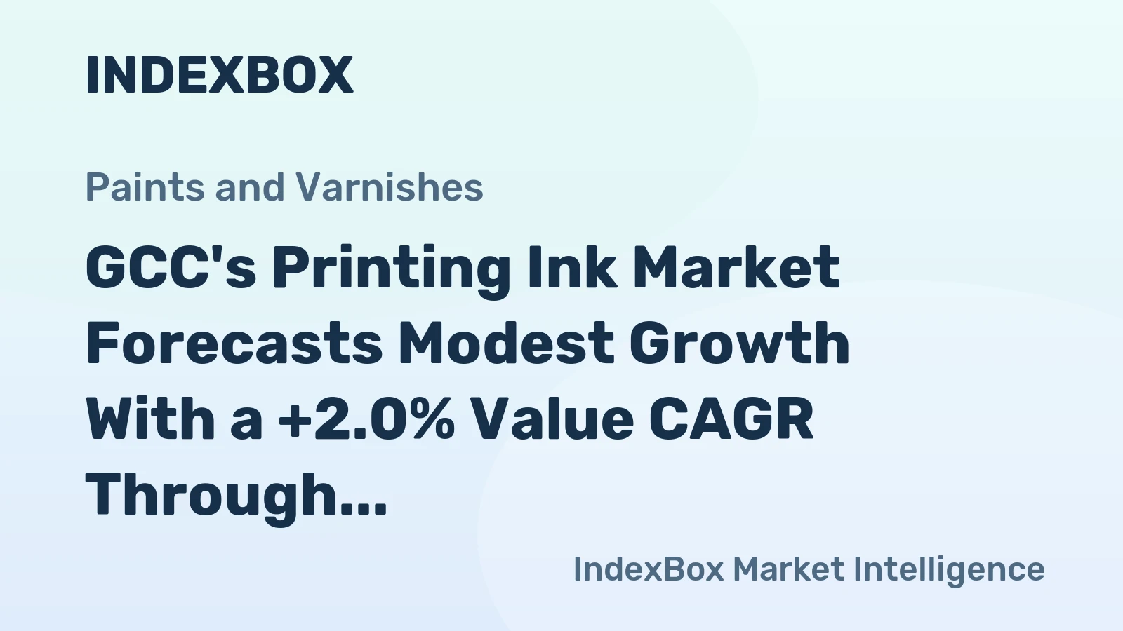 GCC's Printing Ink Market Forecasts Modest Growth With a +2.0% Value CAGR Through 2035