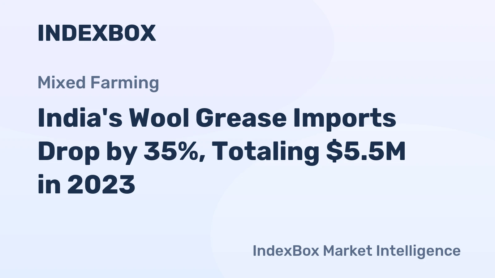India's Wool Grease Imports Drop by 35%, Totaling $5.5M in 2023