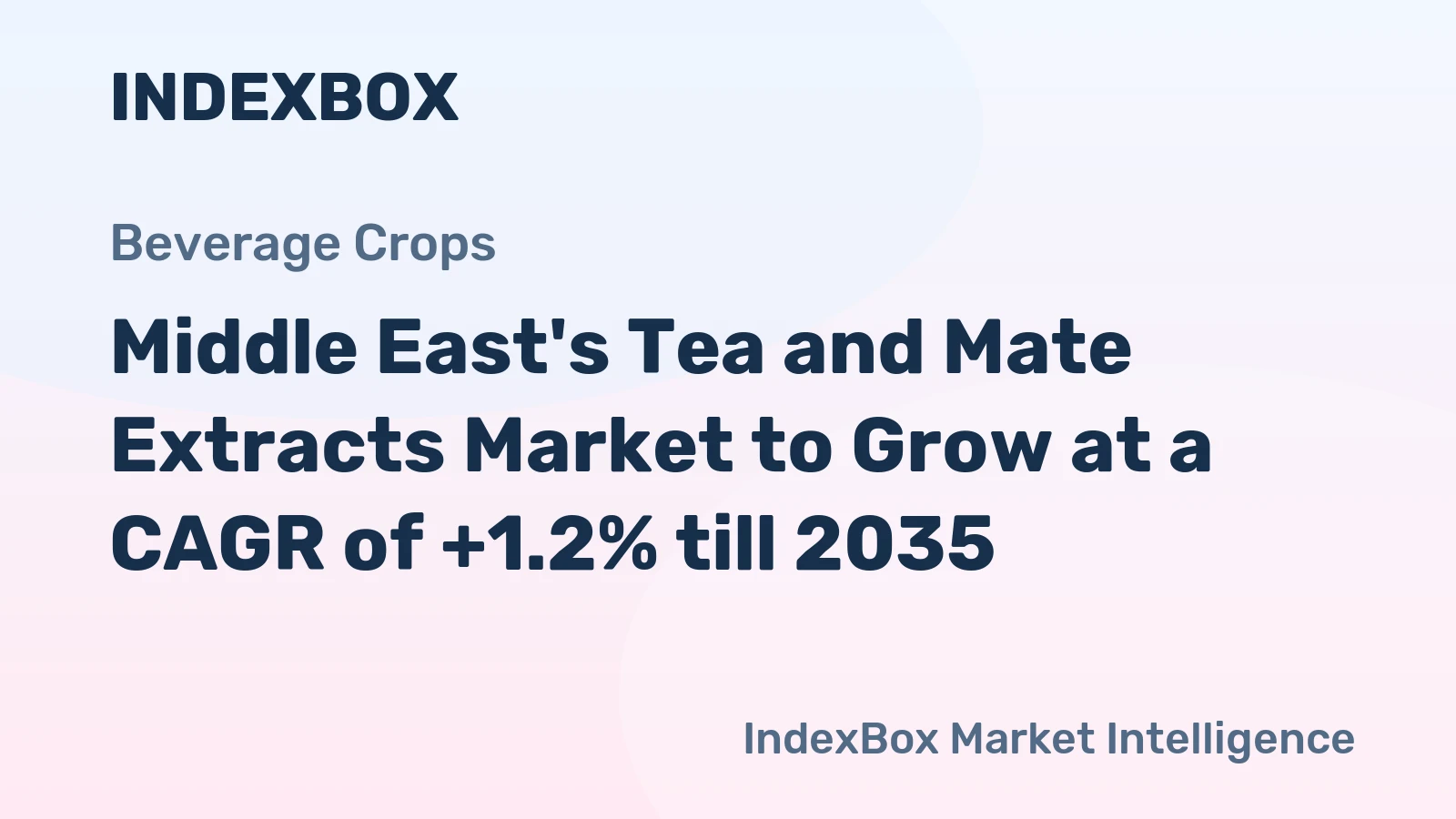Middle East's Tea and Mate Extracts Market to Grow at a CAGR of +1.2% till 2035