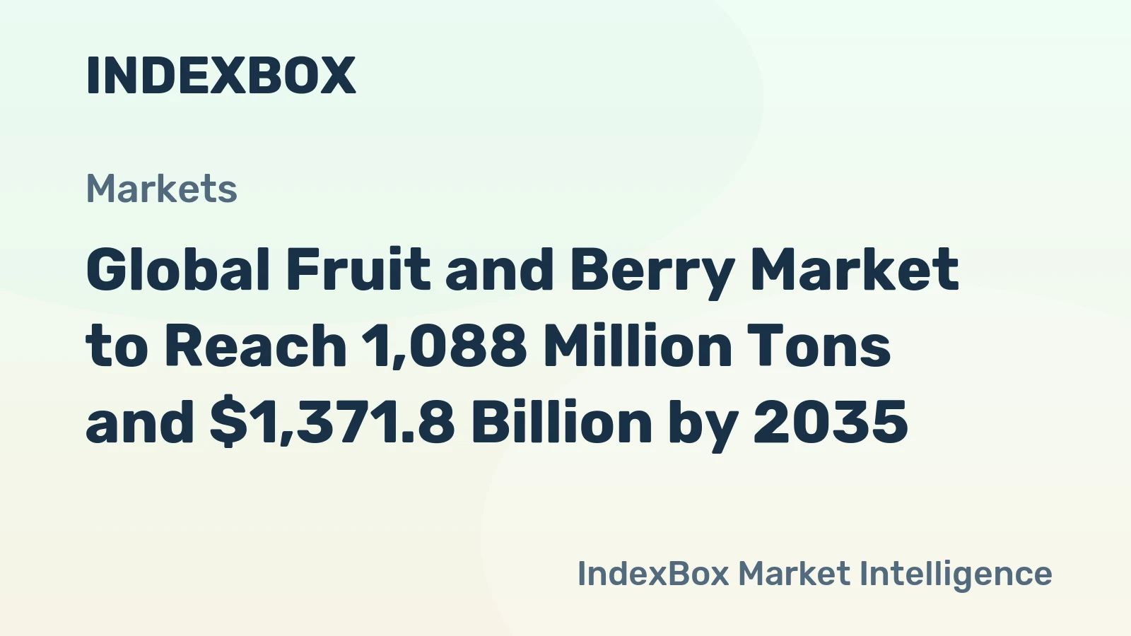 Global Fruit and Berry Market to Reach 1,088 Million Tons and $1,371.8 Billion by 2035