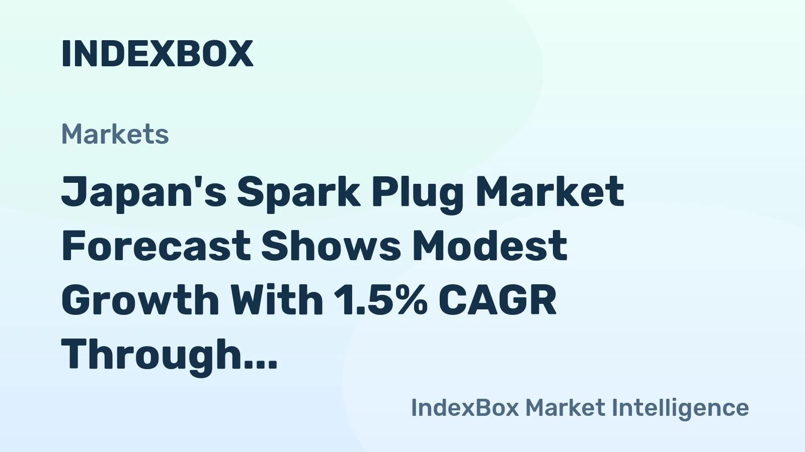 Japan's Spark Plug Market Forecast Shows Modest Growth With 1.5% CAGR Through 2035