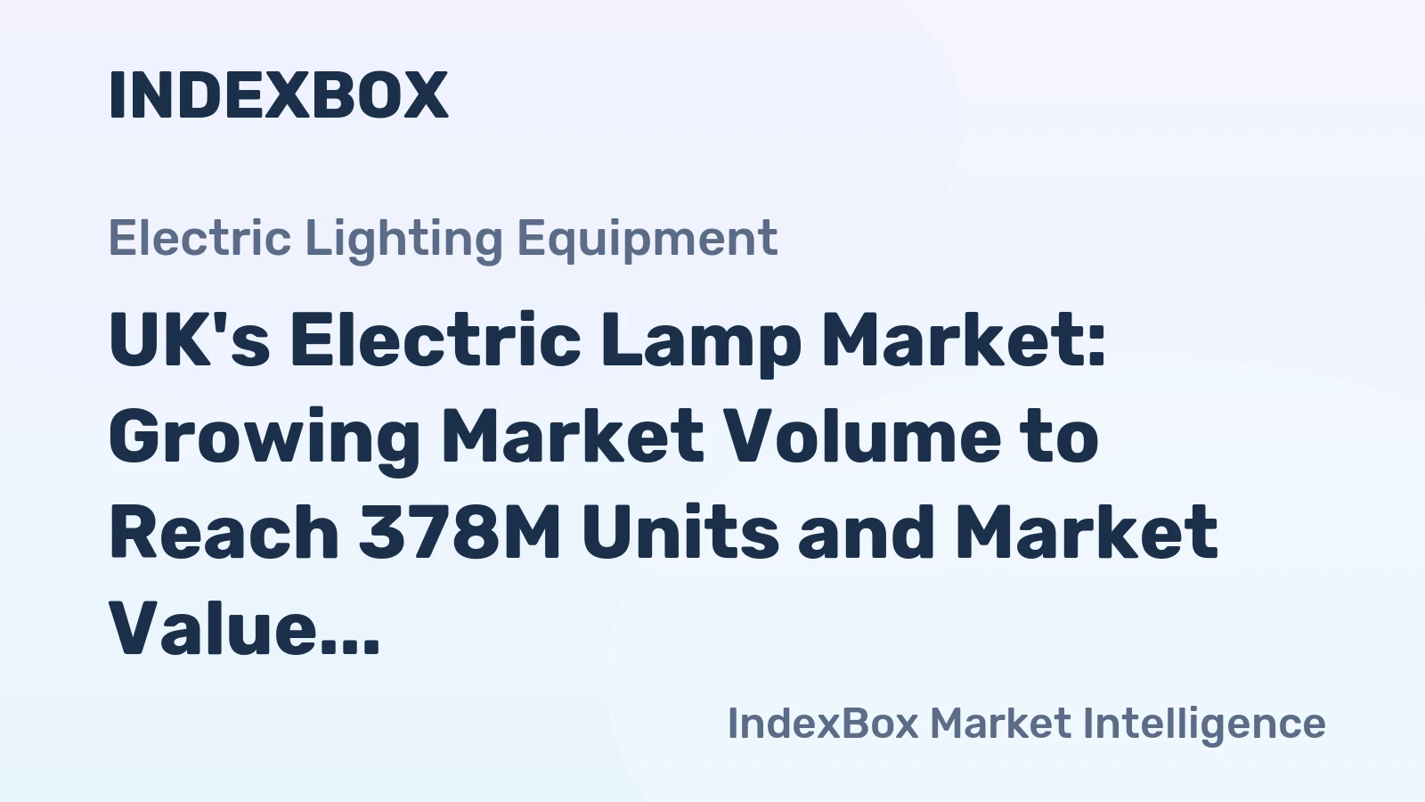 UK's Electric Lamp Market: Growing Market Volume to Reach 378M Units and Market Value to Hit $929M by 2035
