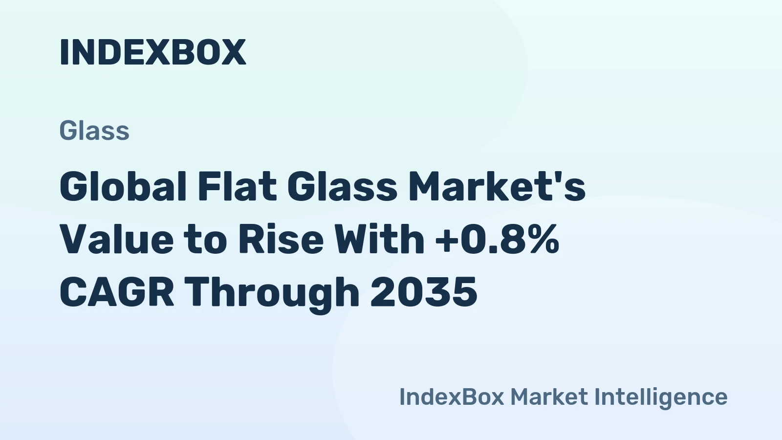 Global Flat Glass Market's Value to Rise With +0.8% CAGR Through 2035