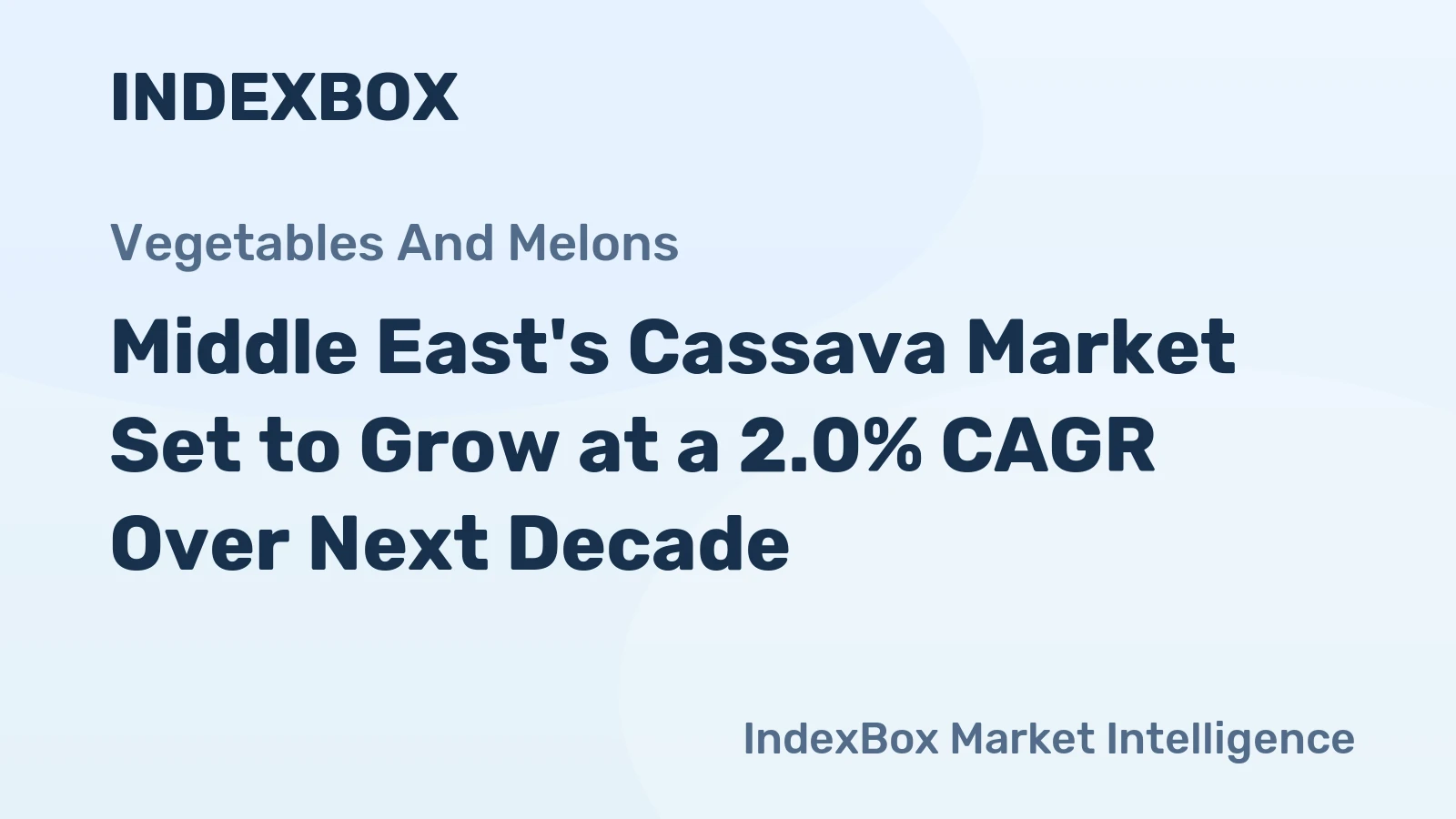 Middle East's Cassava Market Set to Grow at a 2.0% CAGR Over Next Decade