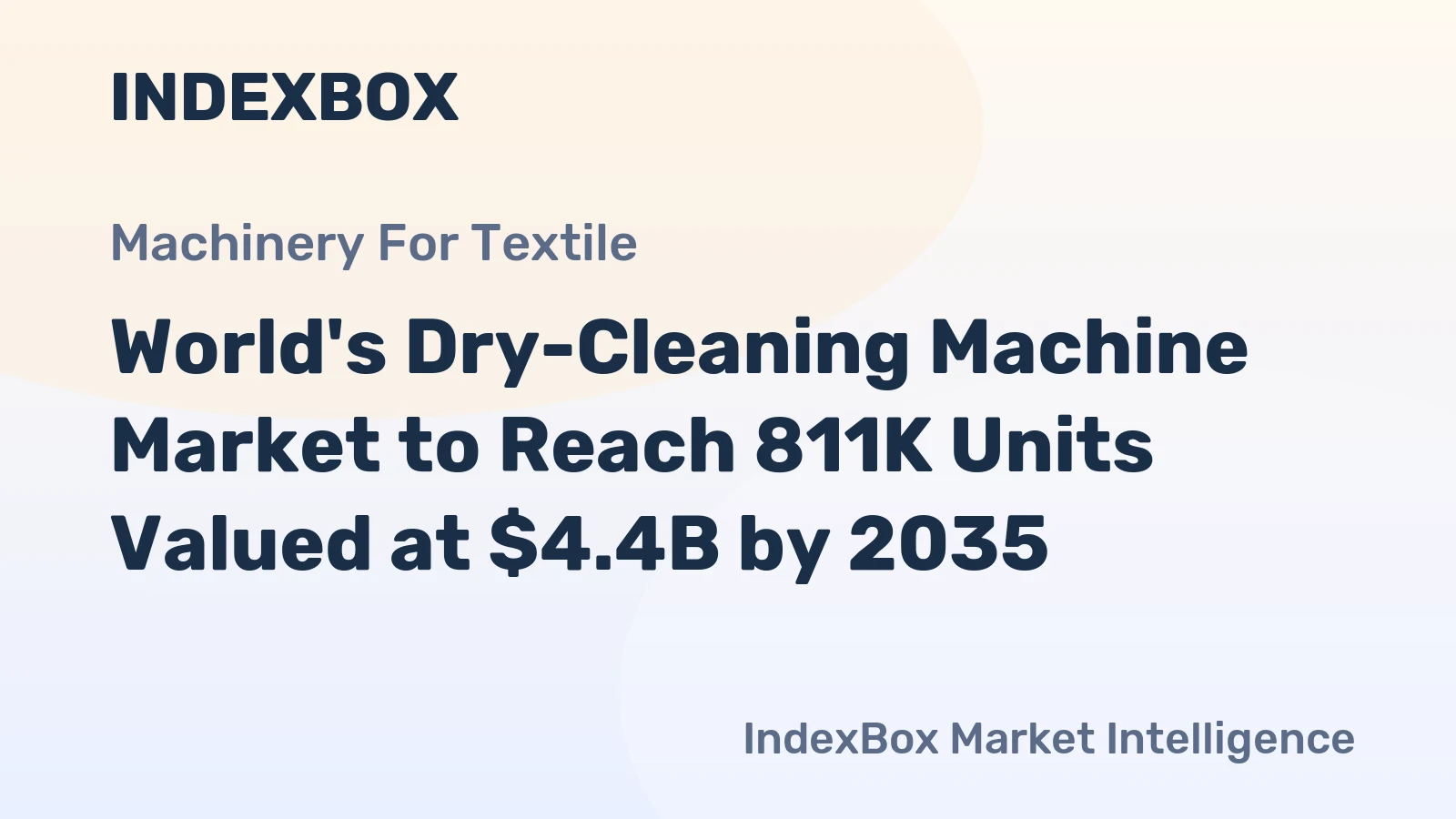 World's Dry-Cleaning Machine Market to Reach 811K Units Valued at $4.4B by 2035