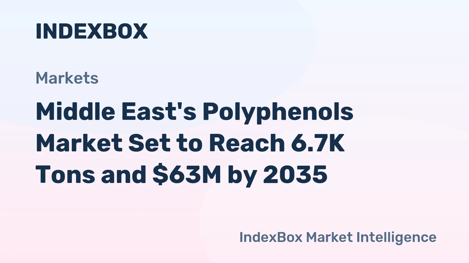 Middle East's Polyphenols Market Set to Reach 6.7K Tons and $63M by 2035