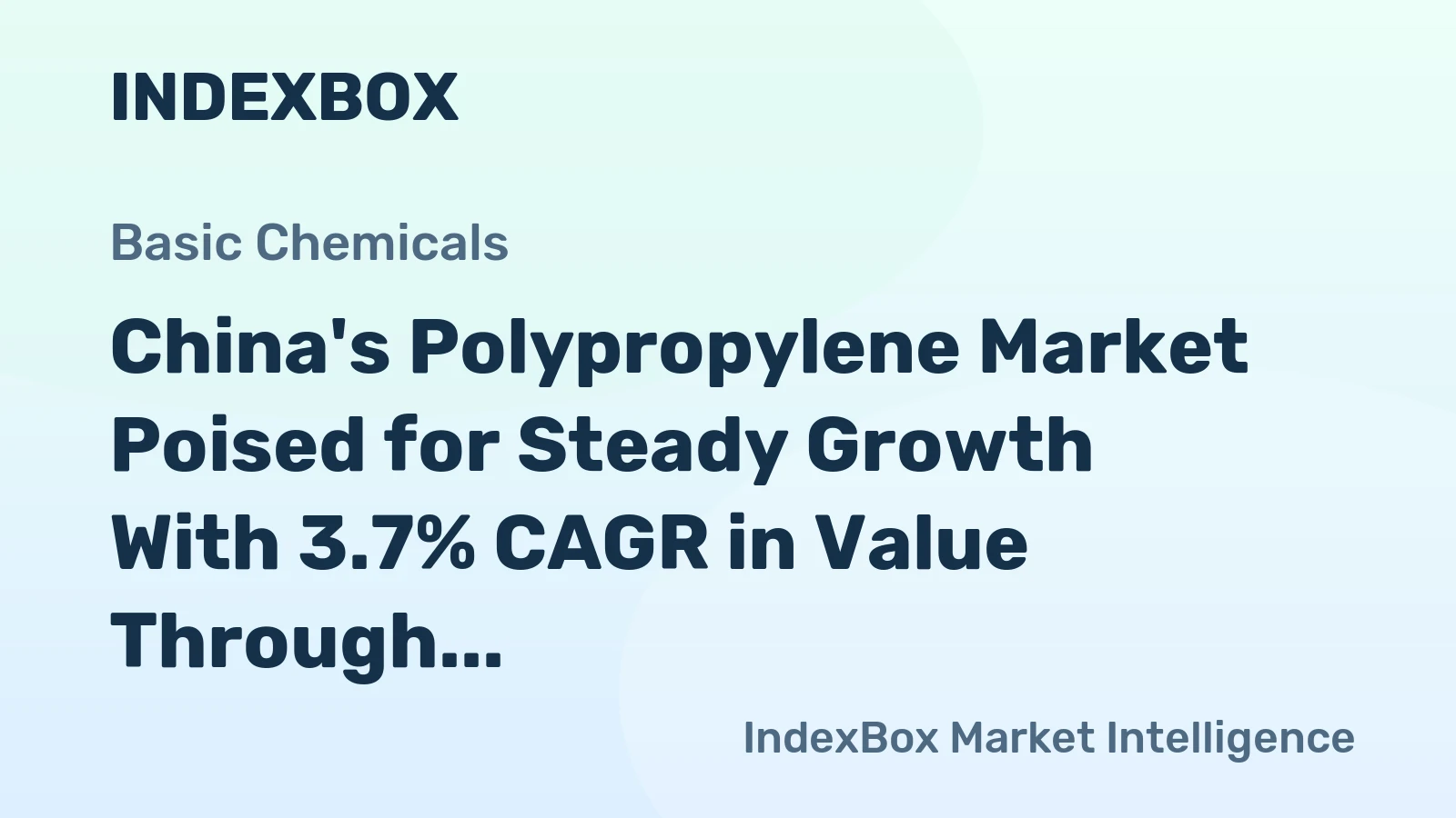 China's Polypropylene Market Poised for Steady Growth With 3.7% CAGR in Value Through 2035