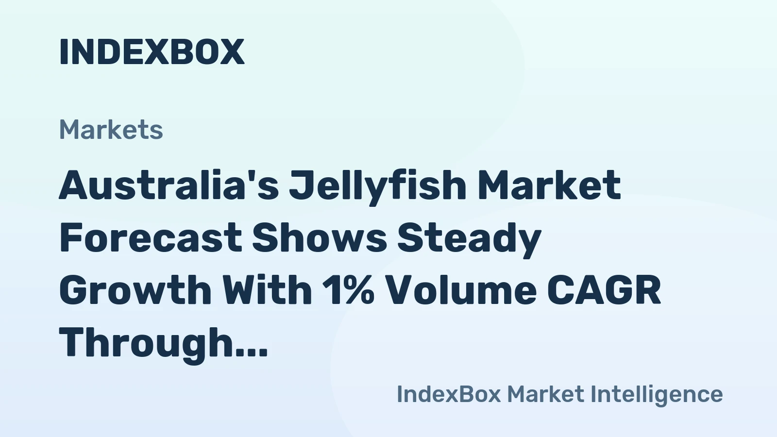 Australia's Jellyfish Market Forecast Shows Steady Growth With 1% Volume CAGR Through 2035