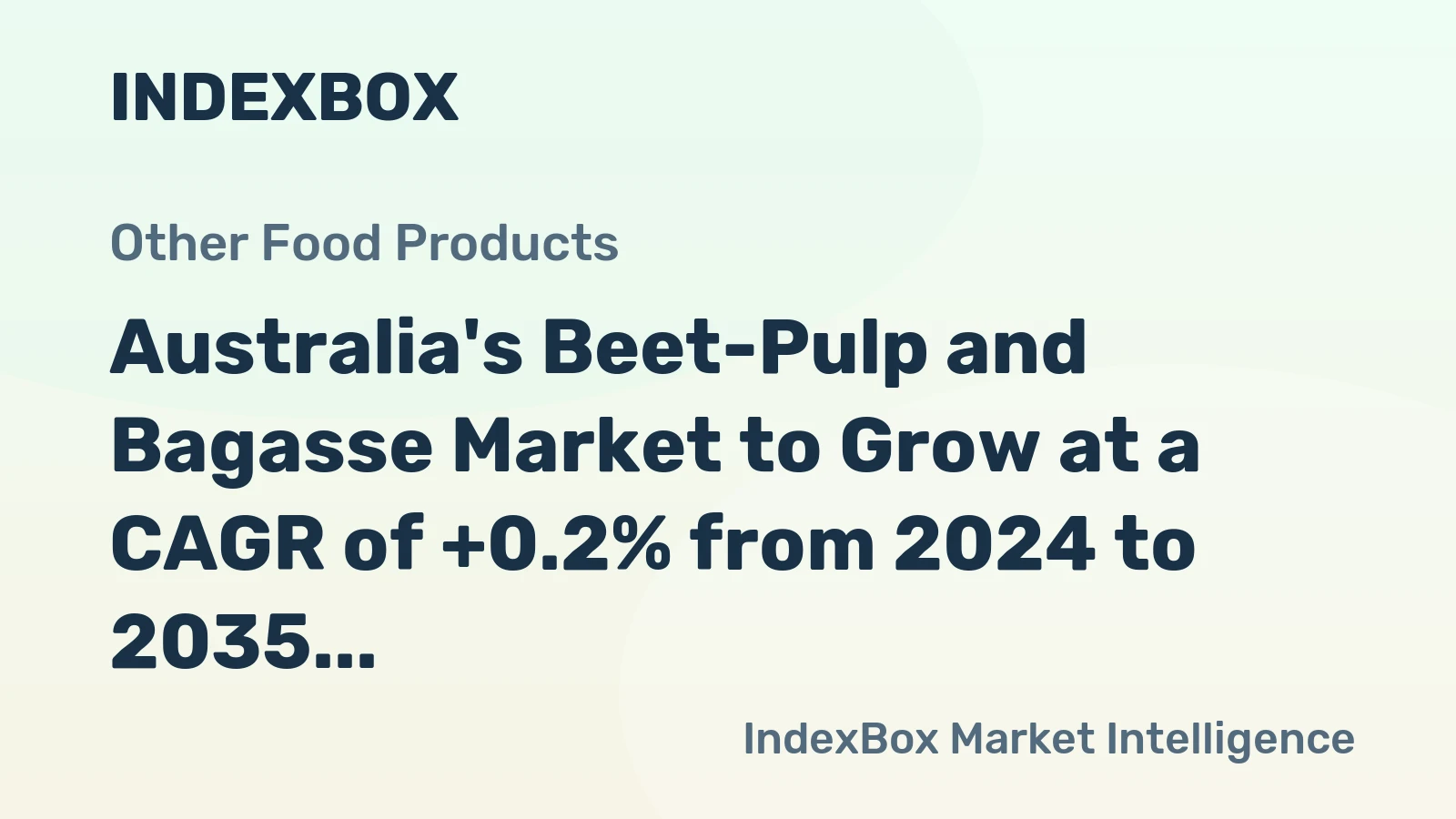 Australia's Beet-Pulp and Bagasse Market to Grow at a CAGR of +0.2% from 2024 to 2035