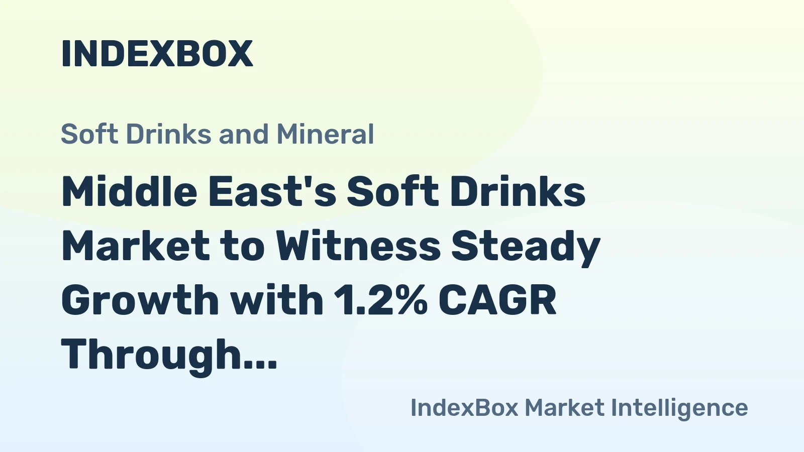 Middle East's Soft Drinks Market to Witness Steady Growth with 1.2% CAGR Through 2035
