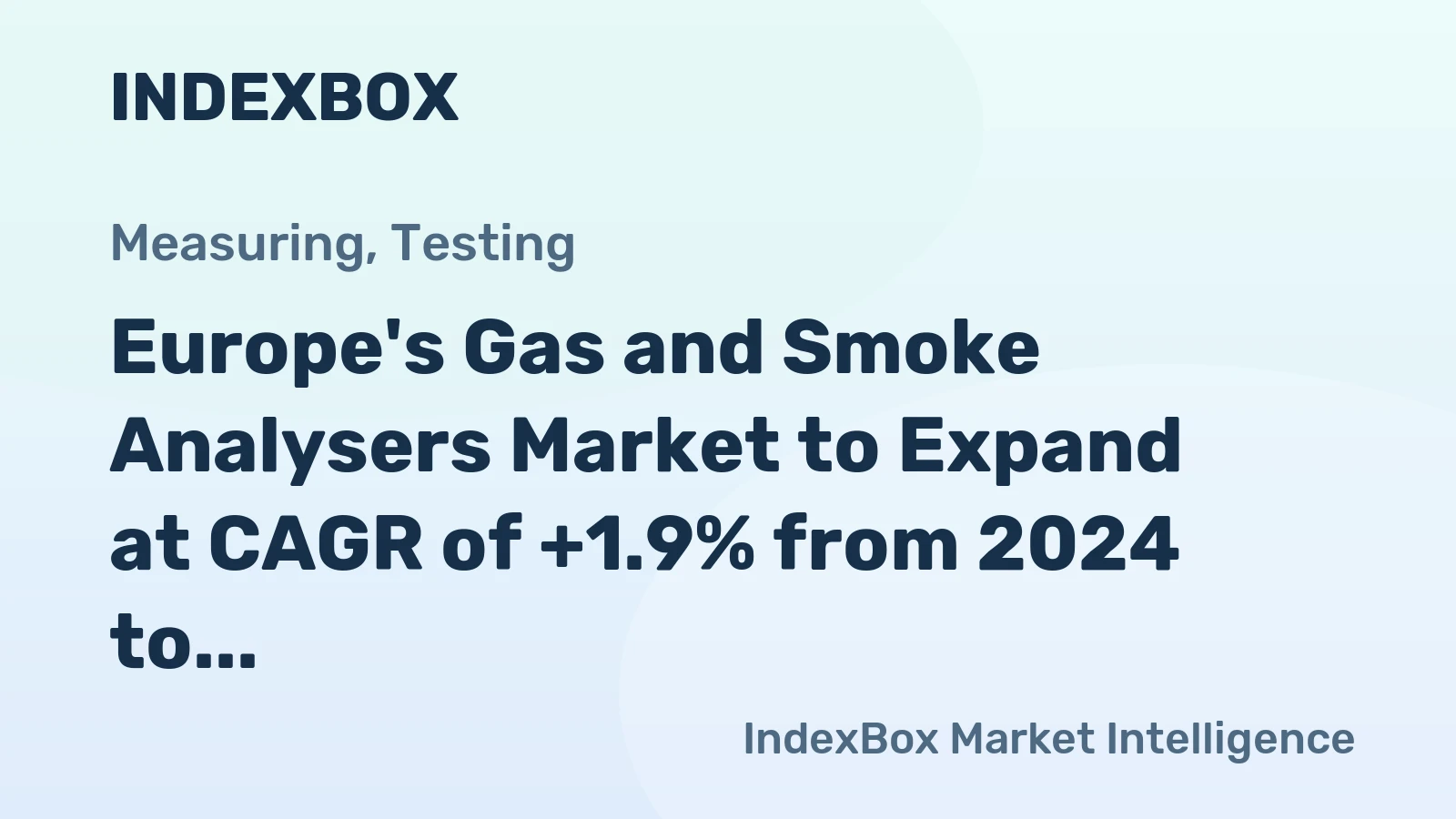 Europe's Gas and Smoke Analysers Market to Expand at CAGR of +1.9% from 2024 to 2035