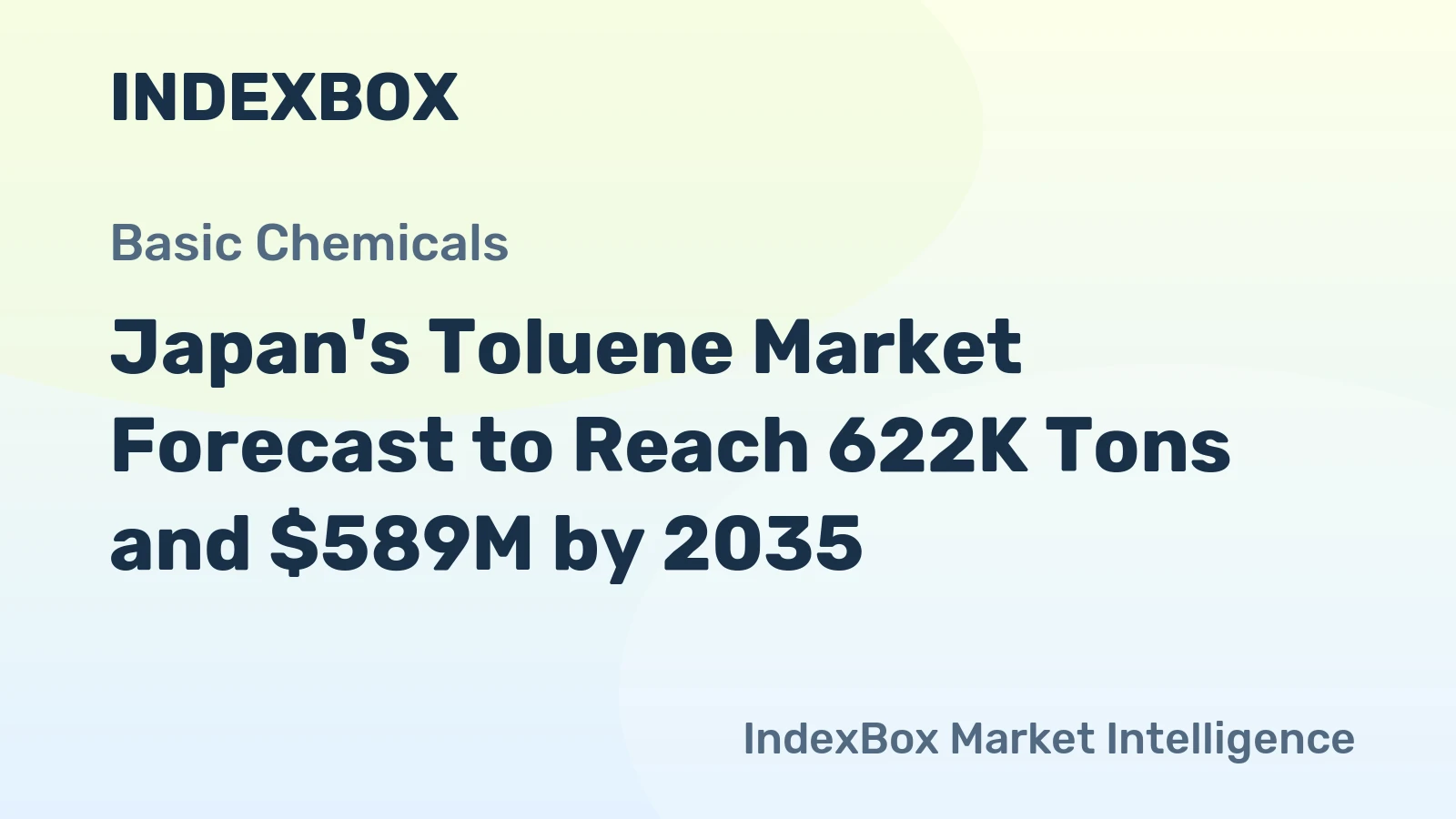 Japan's Toluene Market Forecast to Reach 622K Tons and $589M by 2035