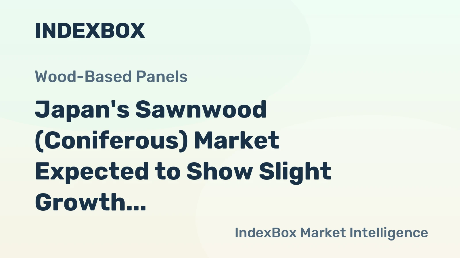 Japan's Sawnwood (Coniferous) Market Expected to Show Slight Growth with +0.4% CAGR