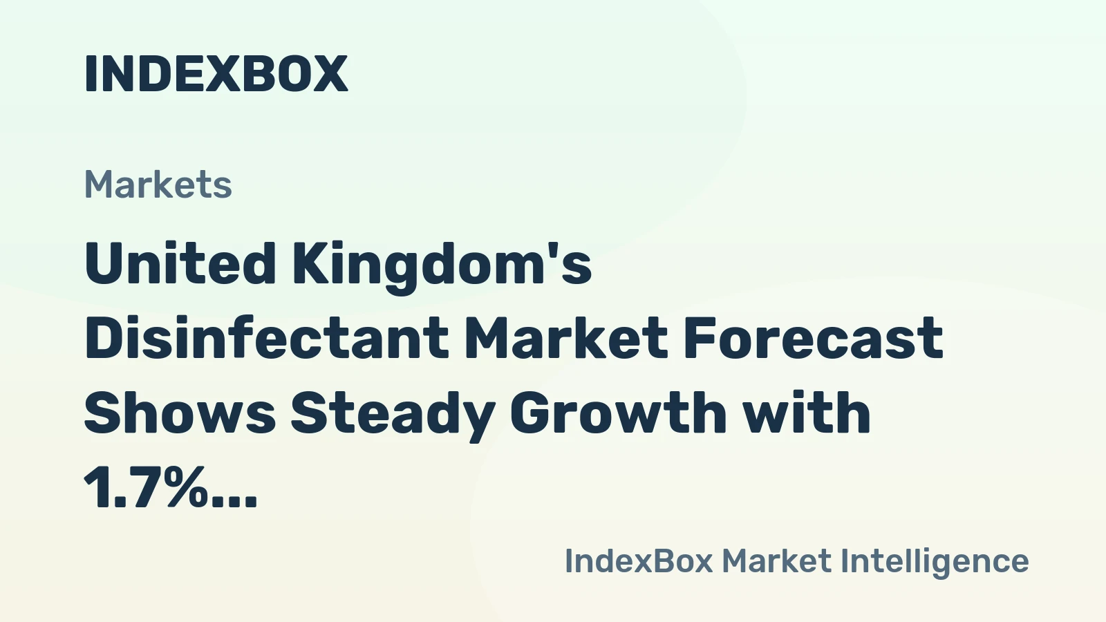 United Kingdom's Disinfectant Market Forecast Shows Steady Growth with 1.7% CAGR Through 2035