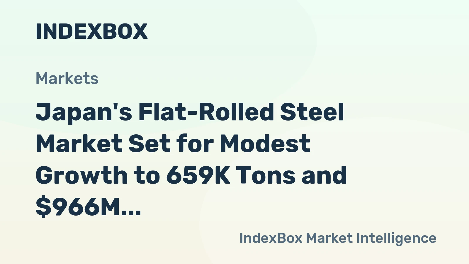 Japan's Flat-Rolled Steel Market Set for Modest Growth to 659K Tons and $966M by 2035