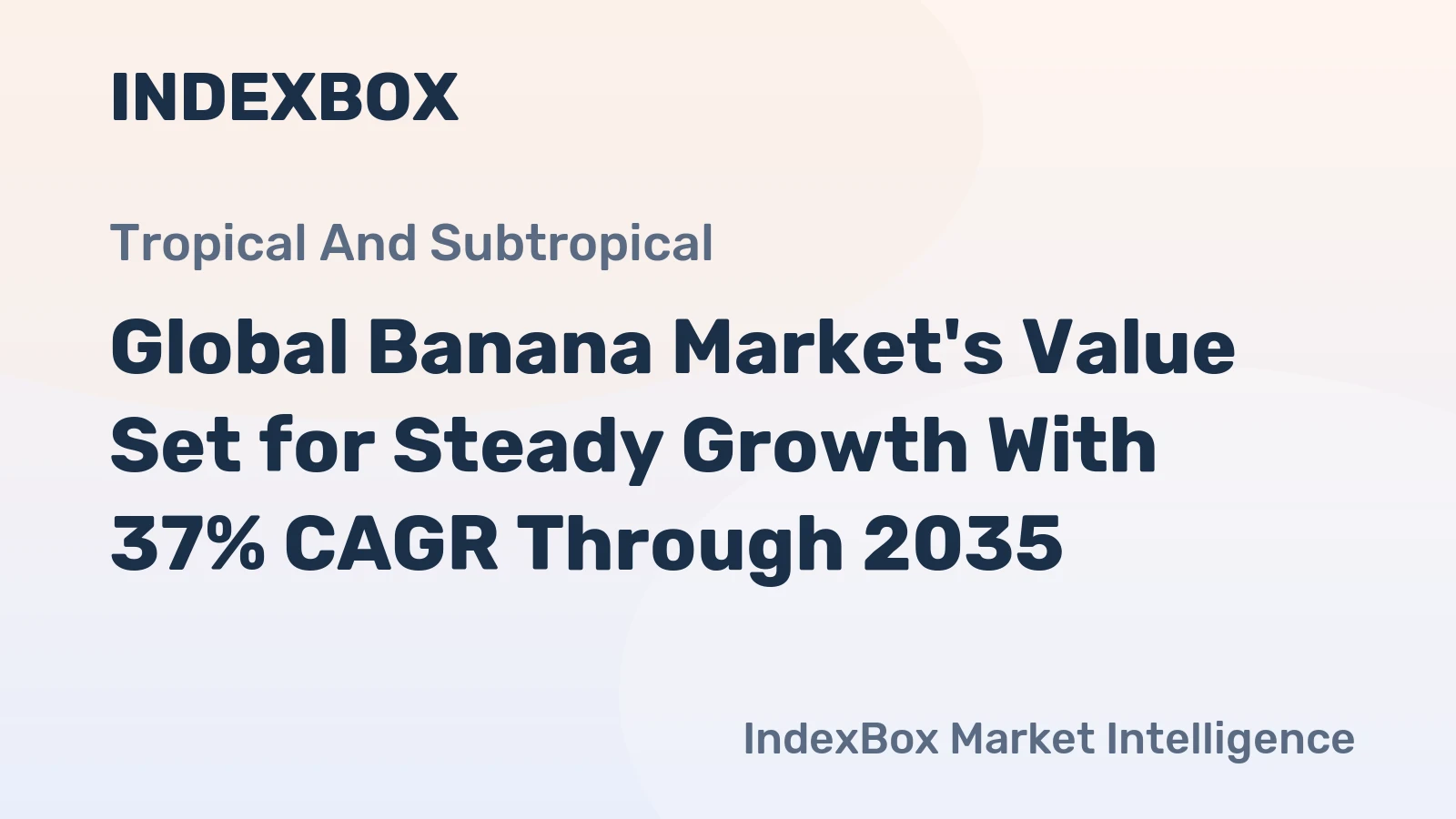 Global Banana Market's Value Set for Steady Growth With 37% CAGR Through 2035