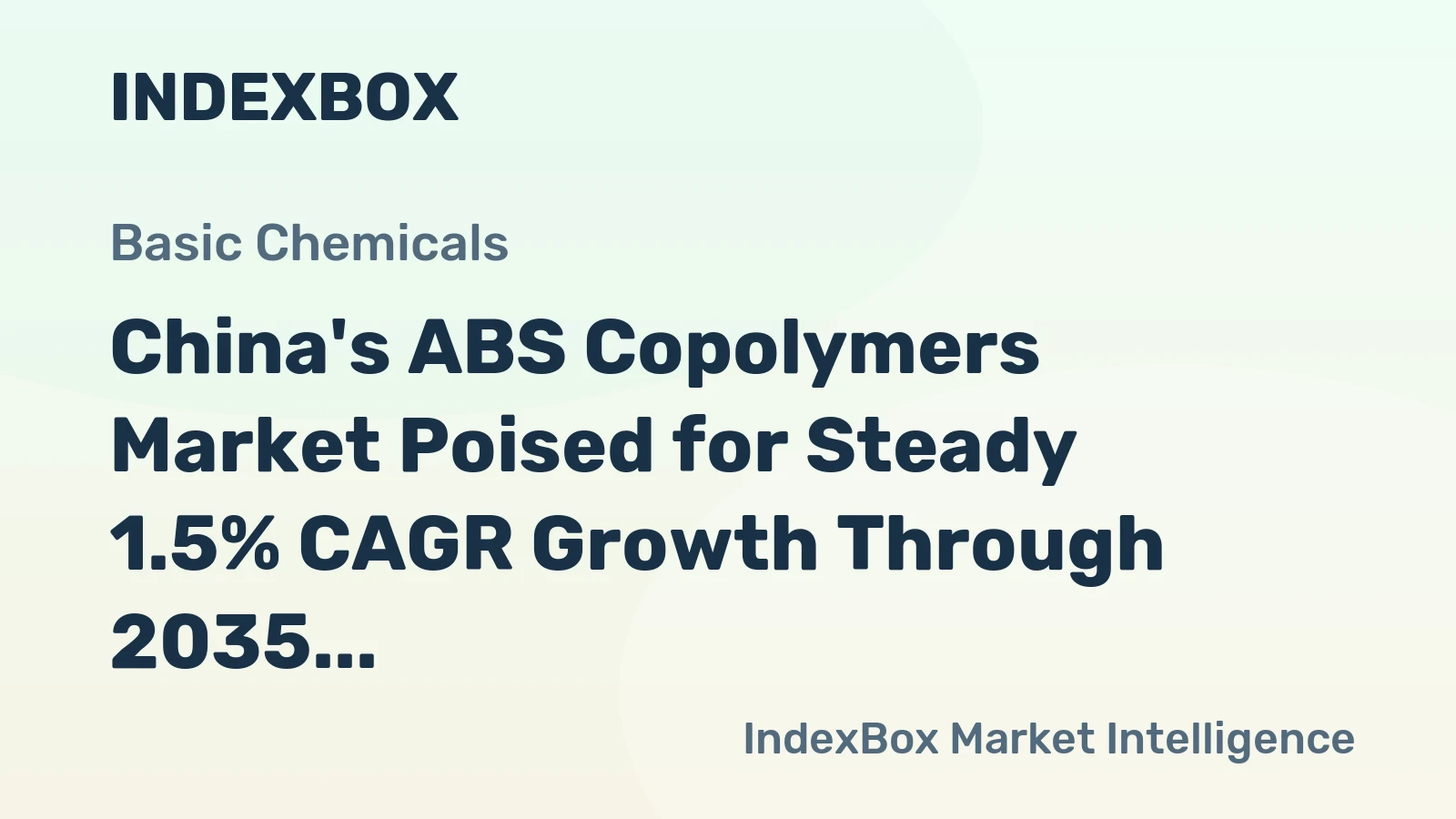 China's ABS Copolymers Market Poised for Steady 1.5% CAGR Growth Through 2035