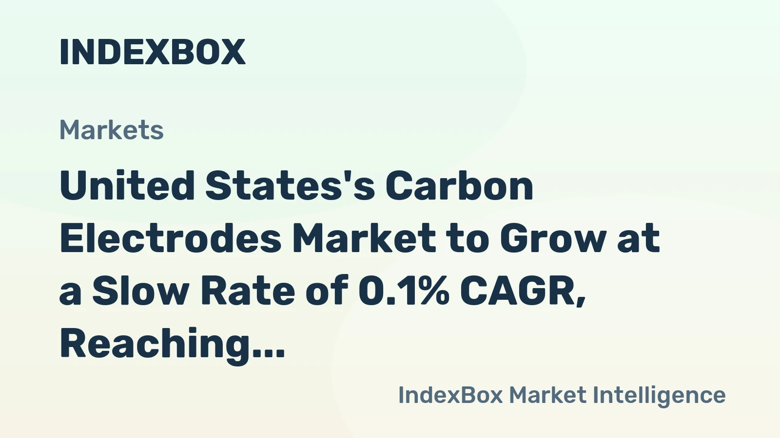 United States's Carbon Electrodes Market to Grow at a Slow Rate of 0.1% CAGR, Reaching $6.8B by 2035