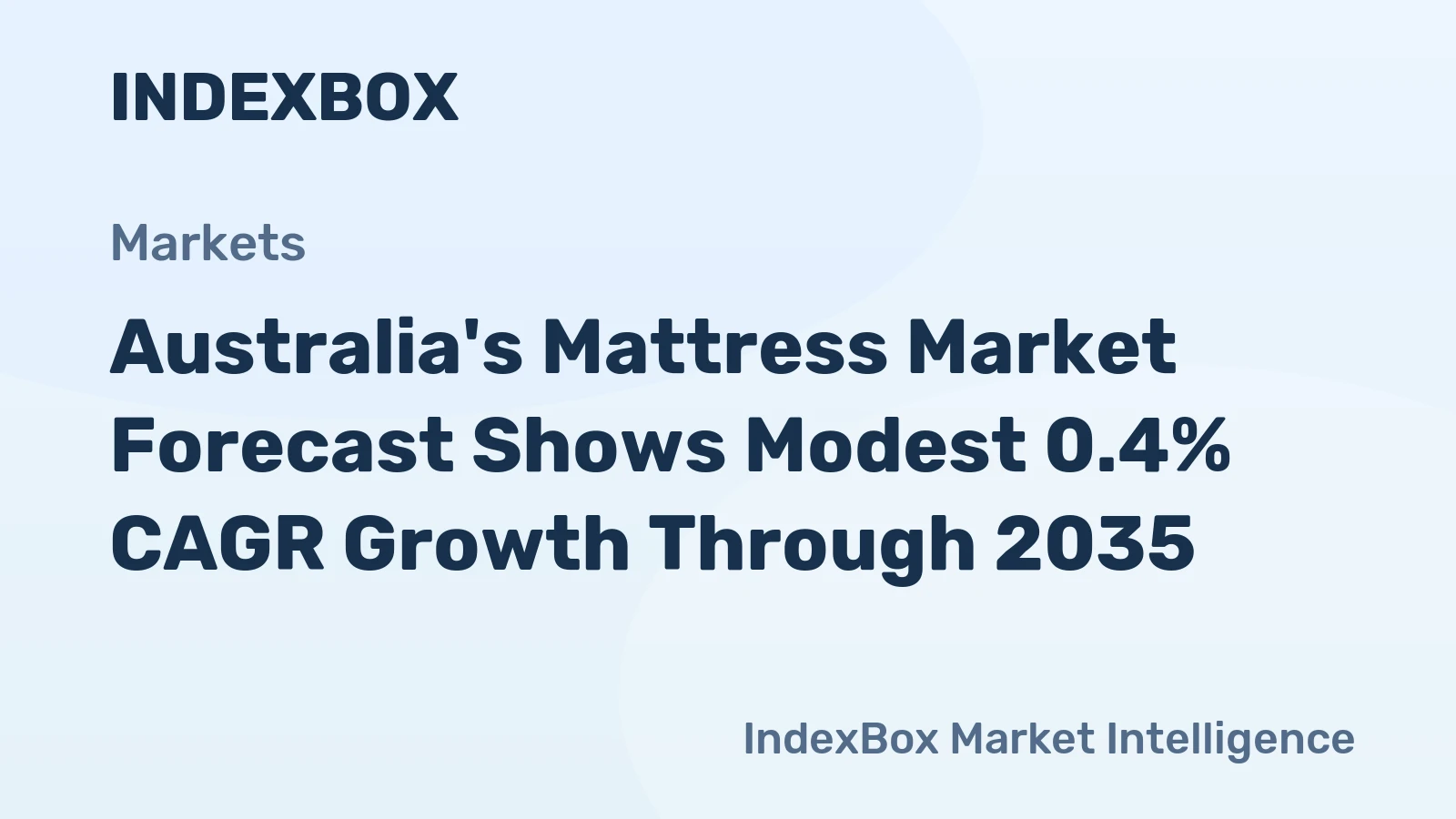 Australia's Mattress Market Forecast Shows Modest 0.4% CAGR Growth Through 2035