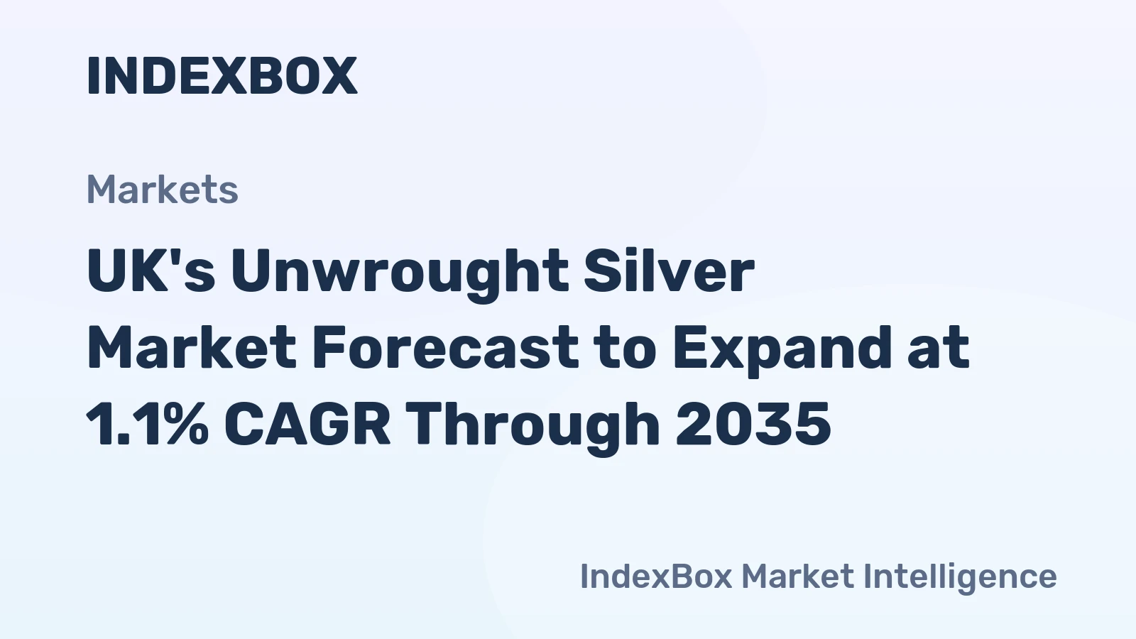 UK's Unwrought Silver Market Forecast to Expand at 1.1% CAGR Through 2035