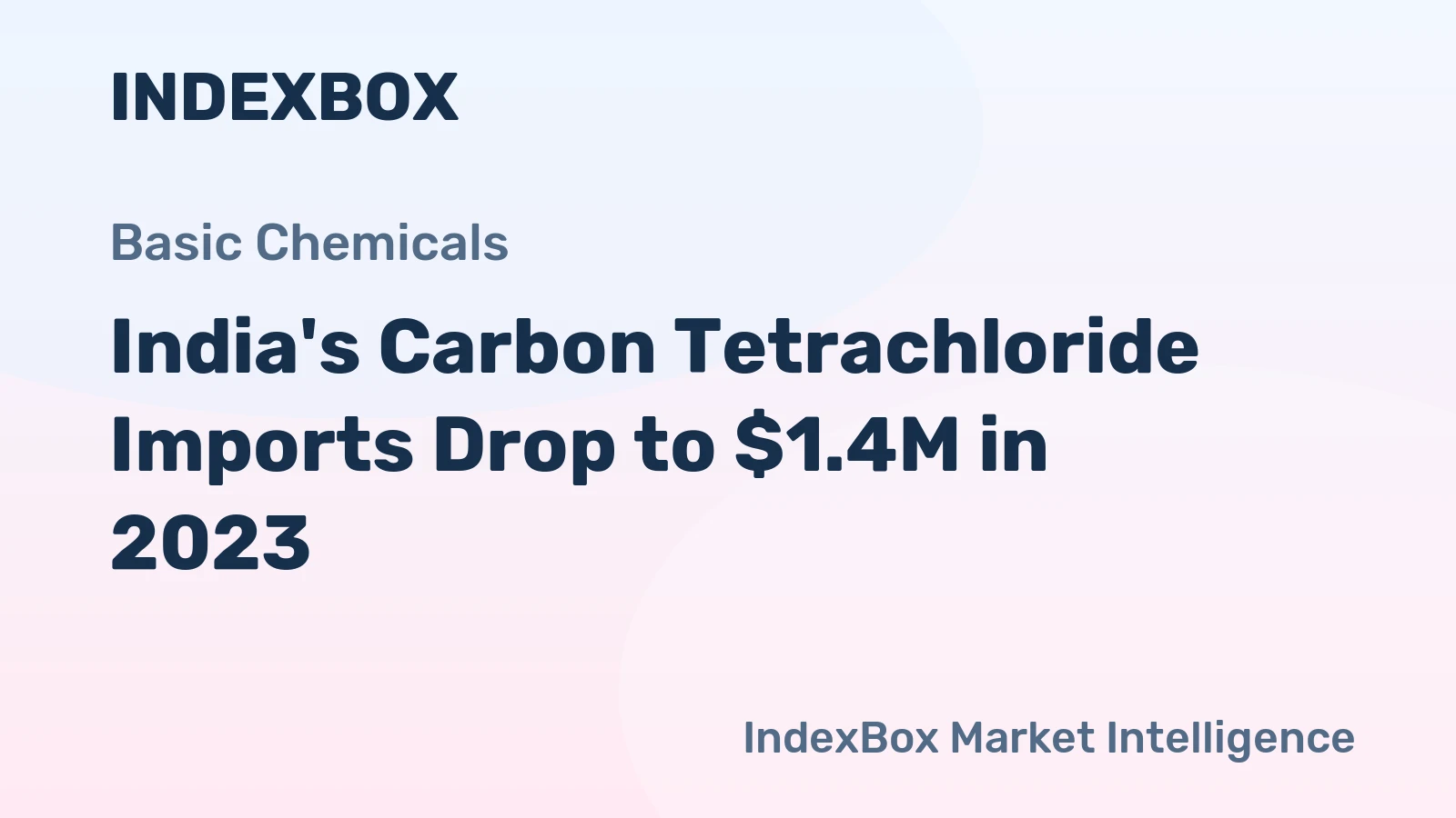 India's Carbon Tetrachloride Imports Drop to $1.4M in 2023