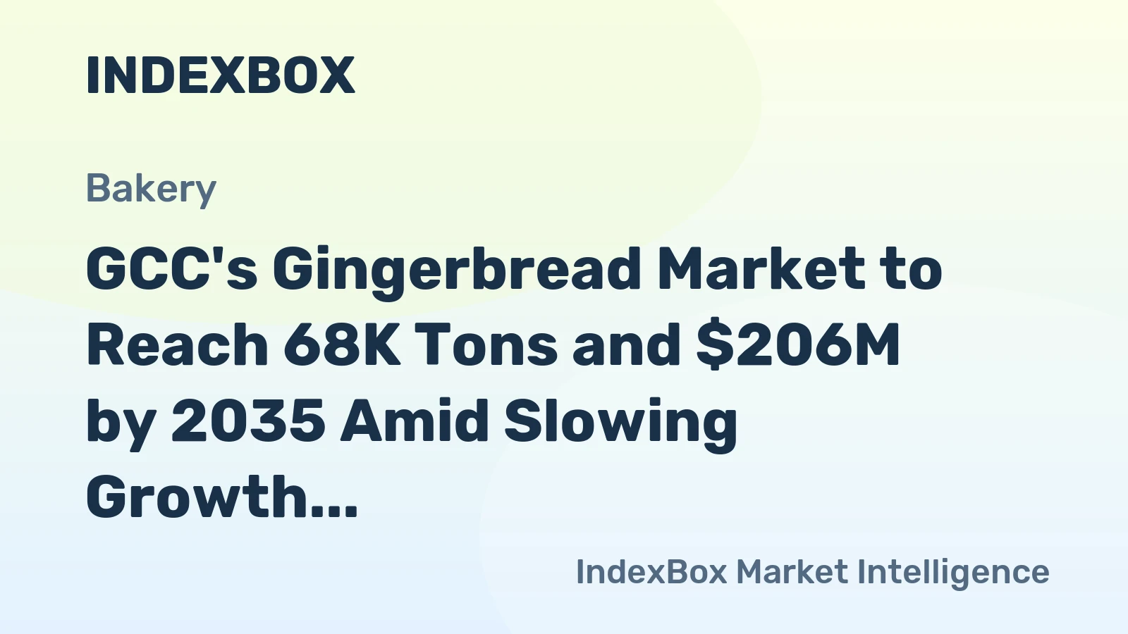 GCC's Gingerbread Market to Reach 68K Tons and $206M by 2035 Amid Slowing Growth