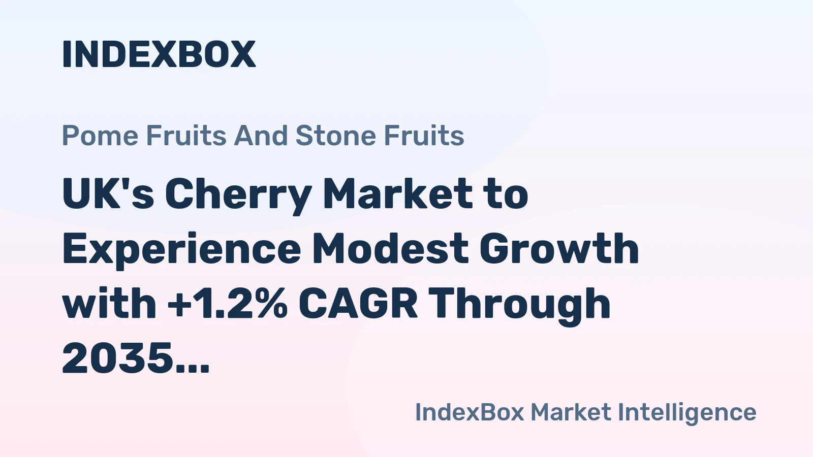 UK's Cherry Market to Experience Modest Growth with +1.2% CAGR Through 2035