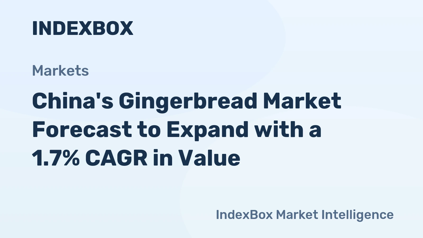 China's Gingerbread Market Forecast to Expand with a 1.7% CAGR in Value
