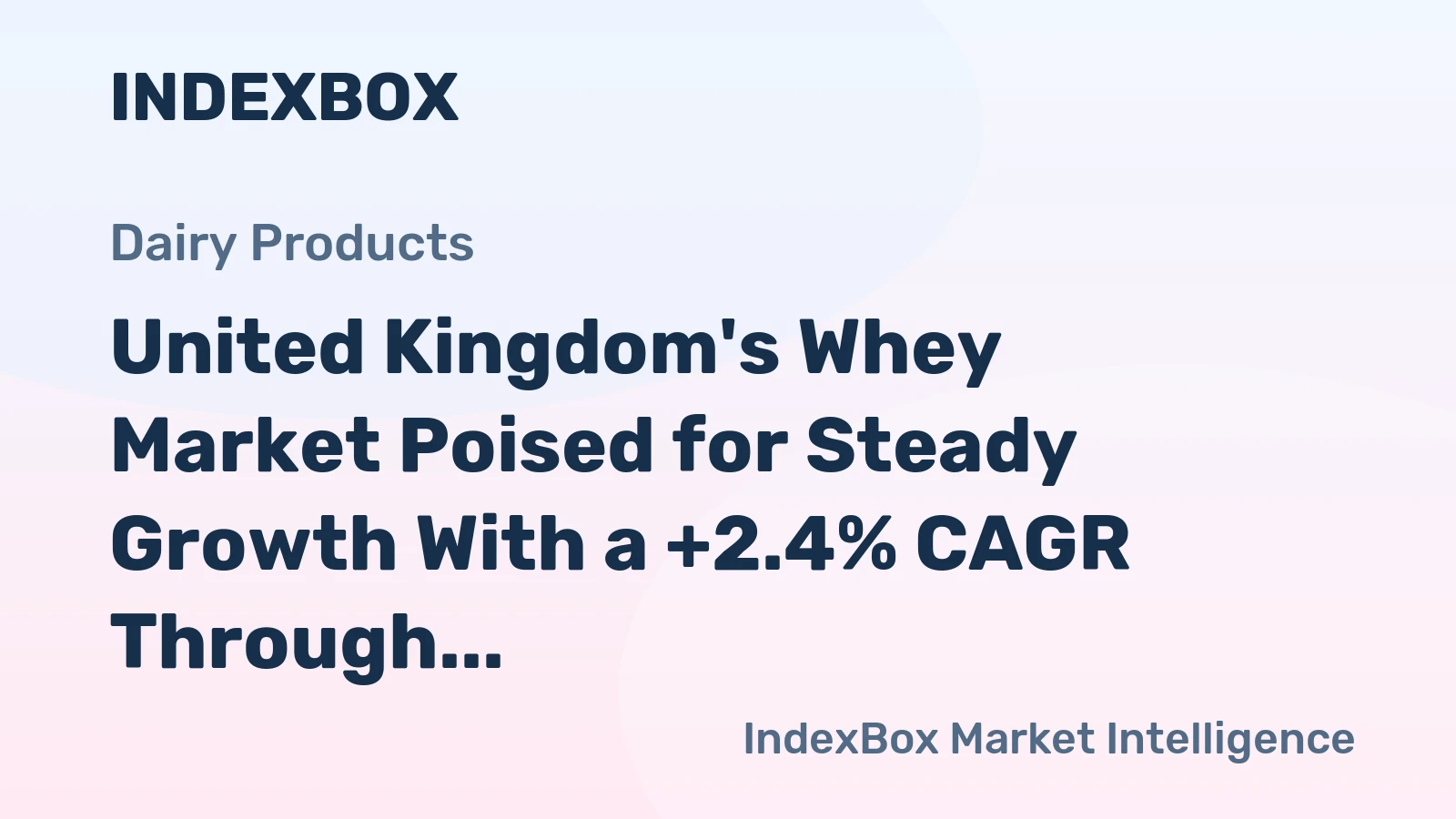 United Kingdom's Whey Market Poised for Steady Growth With a +2.4% CAGR Through 2035