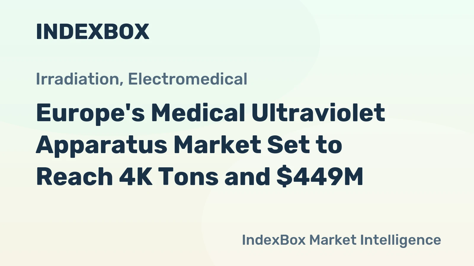 Europe's Medical Ultraviolet Apparatus Market Set to Reach 4K Tons and $449M