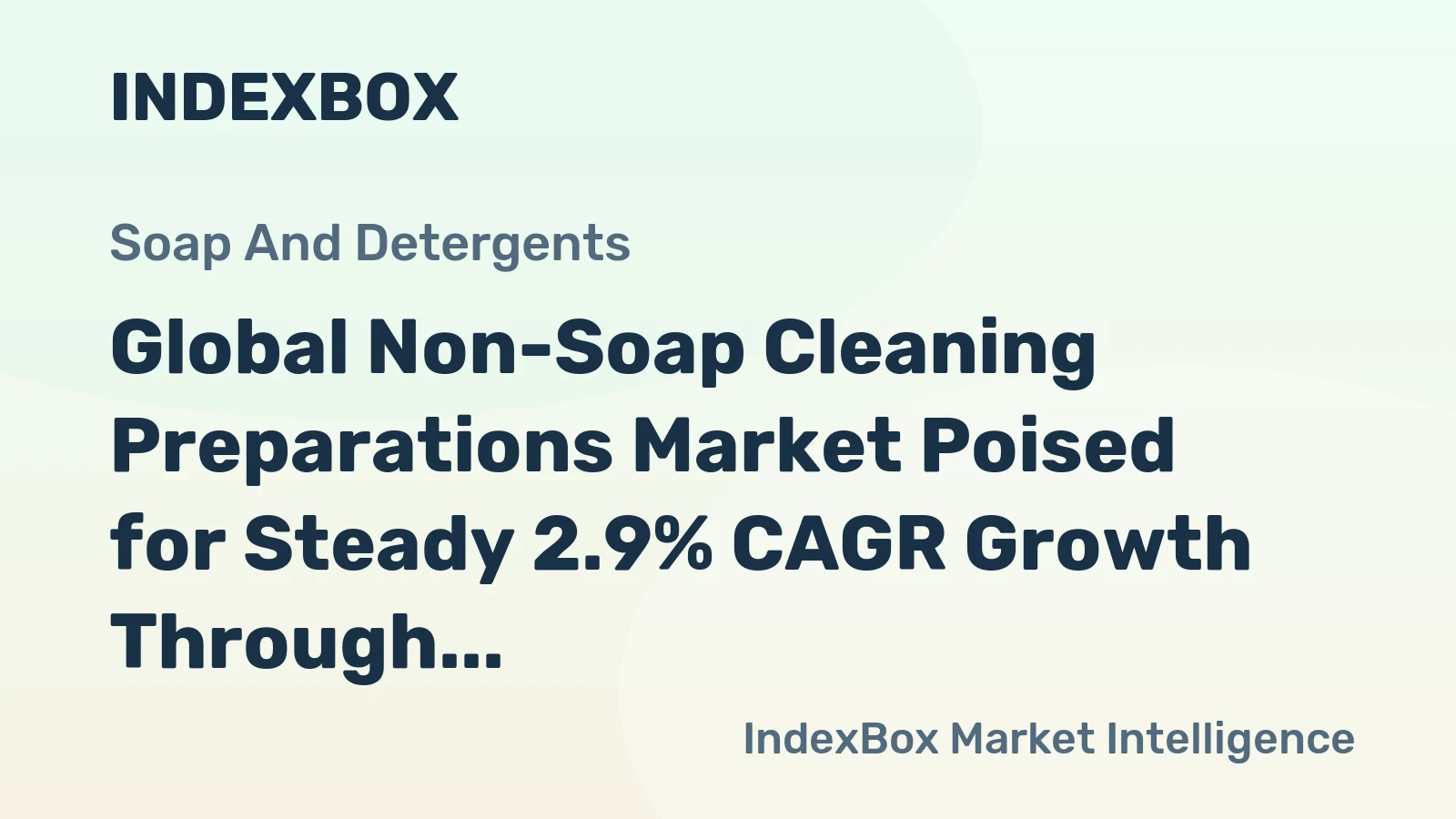 Global Non-Soap Cleaning Preparations Market Poised for Steady 2.9% CAGR Growth Through 2035