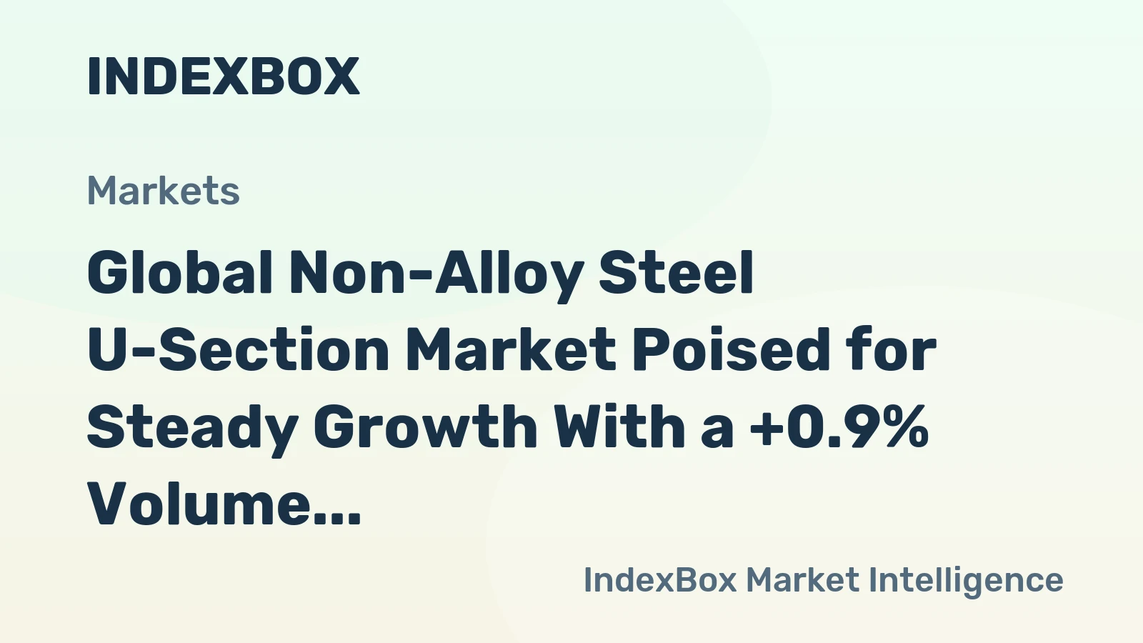 Global Non-Alloy Steel U-Section Market Poised for Steady Growth With a +0.9% Volume CAGR Through 2035