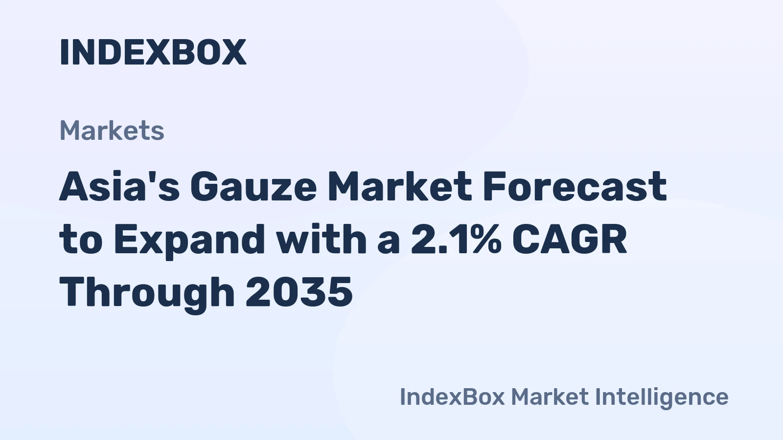 Asia's Gauze Market Forecast to Expand with a 2.1% CAGR Through 2035