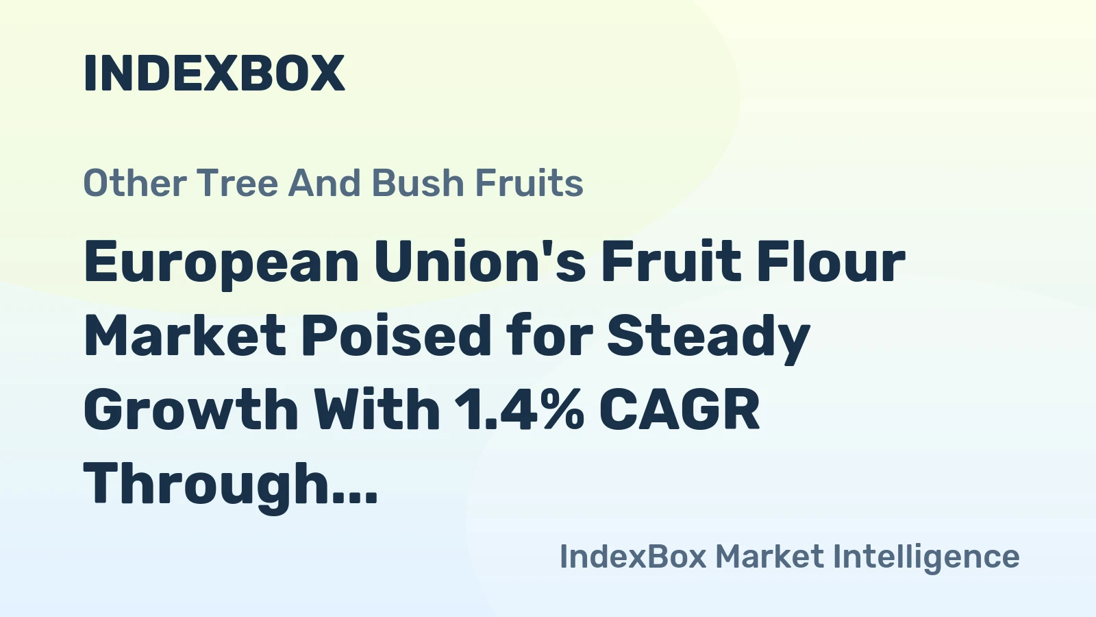 European Union's Fruit Flour Market Poised for Steady Growth With 1.4% CAGR Through 2035