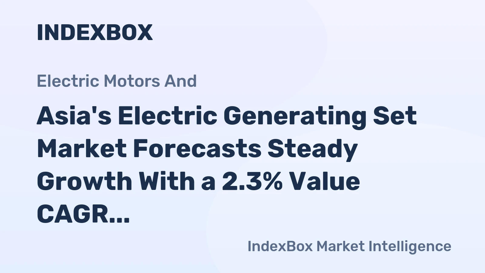 Asia's Electric Generating Set Market Forecasts Steady Growth With a 2.3% Value CAGR Through 2035