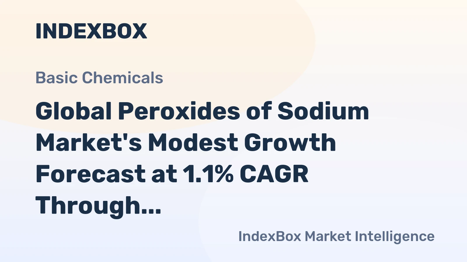 Global Peroxides of Sodium Market's Modest Growth Forecast at 1.1% CAGR Through 2035