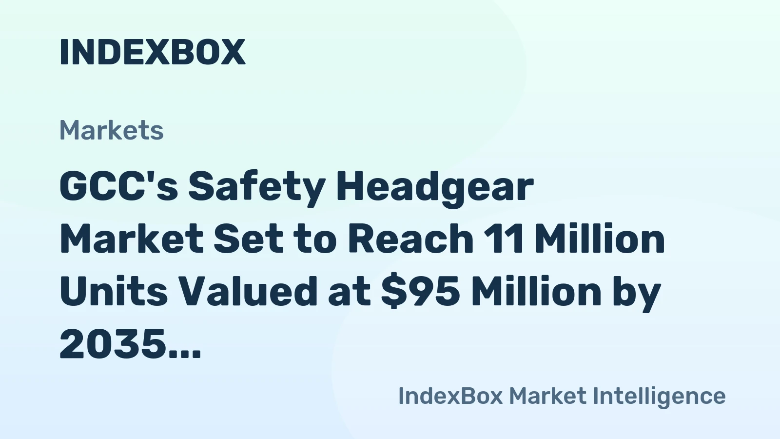 GCC's Safety Headgear Market Set to Reach 11 Million Units Valued at $95 Million by 2035
