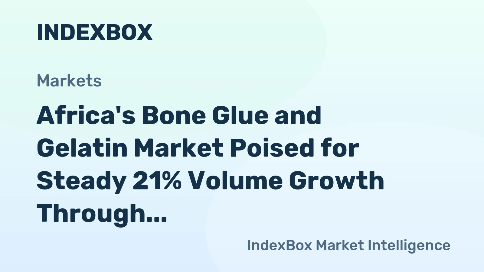 Africa's Bone Glue and Gelatin Market Poised for Steady 21% Volume Growth Through 2035