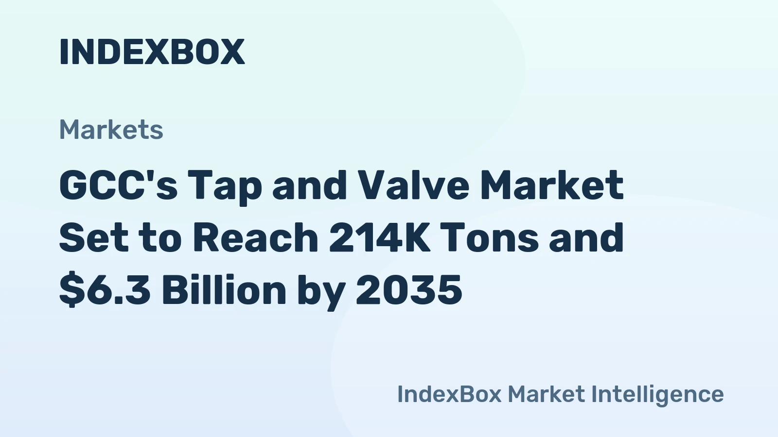 GCC's Tap and Valve Market Set to Reach 214K Tons and $6.3 Billion by 2035