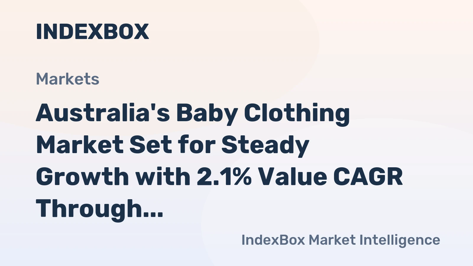 Australia's Baby Clothing Market Set for Steady Growth with 2.1% Value CAGR Through 2035
