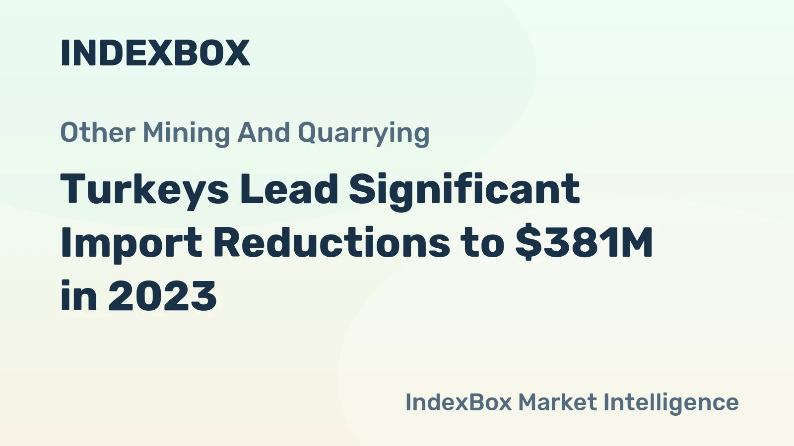 Turkeys Lead Significant Import Reductions to $381M in 2023